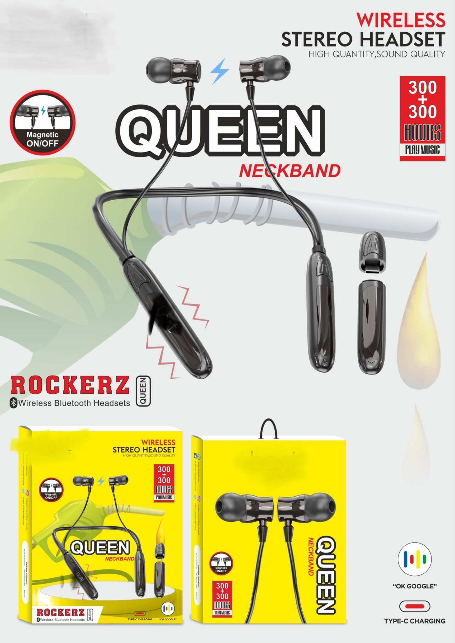 double battery nekband 1000 Hours battery backupwithout touch - AR ...